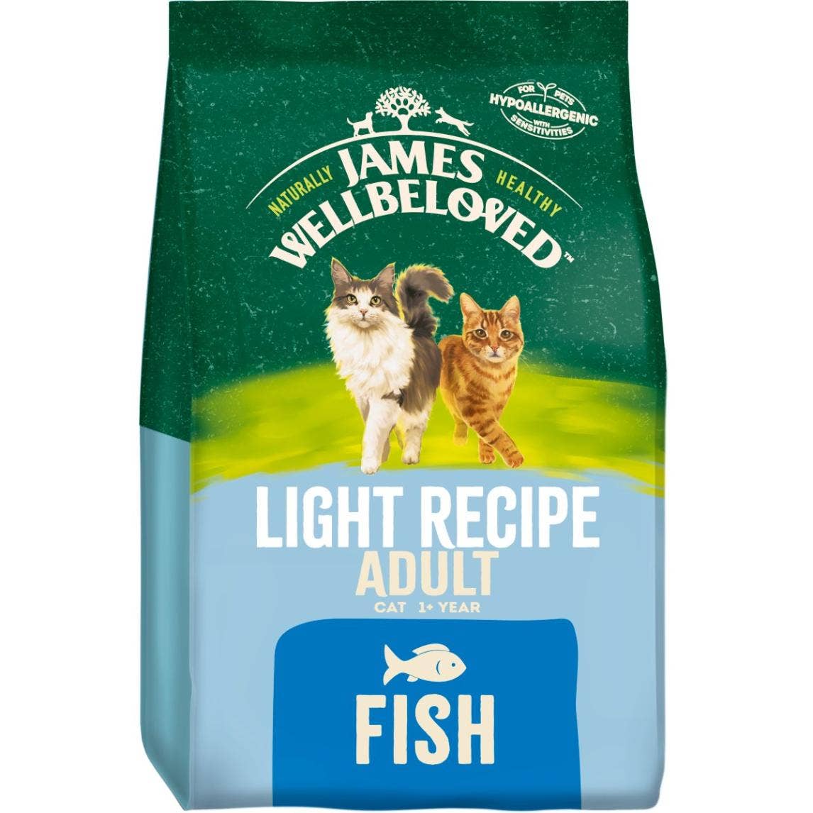 James Wellbeloved Dry Adult Cat Light Recipe Food with Fish
